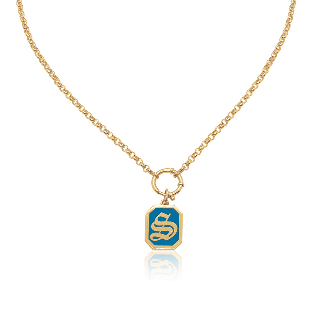 Enamel Monogram Charm Necklace– Suzanne Wilson Designs